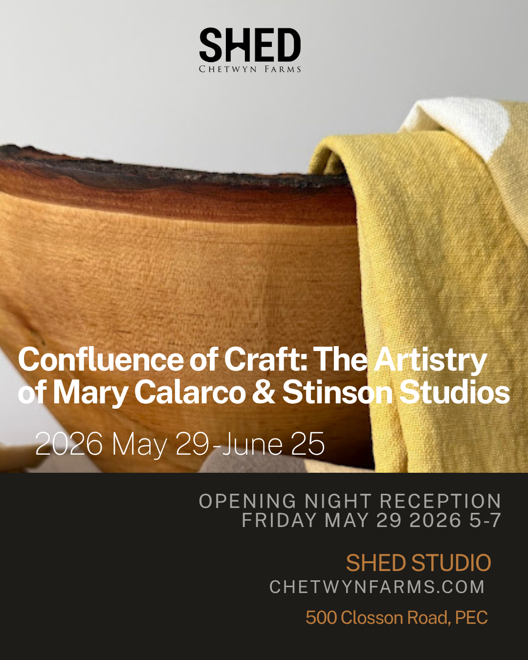 Summer 2026 Art Exhibitions at The STUDIO, SHED Chetwyn Farms | Prince ...