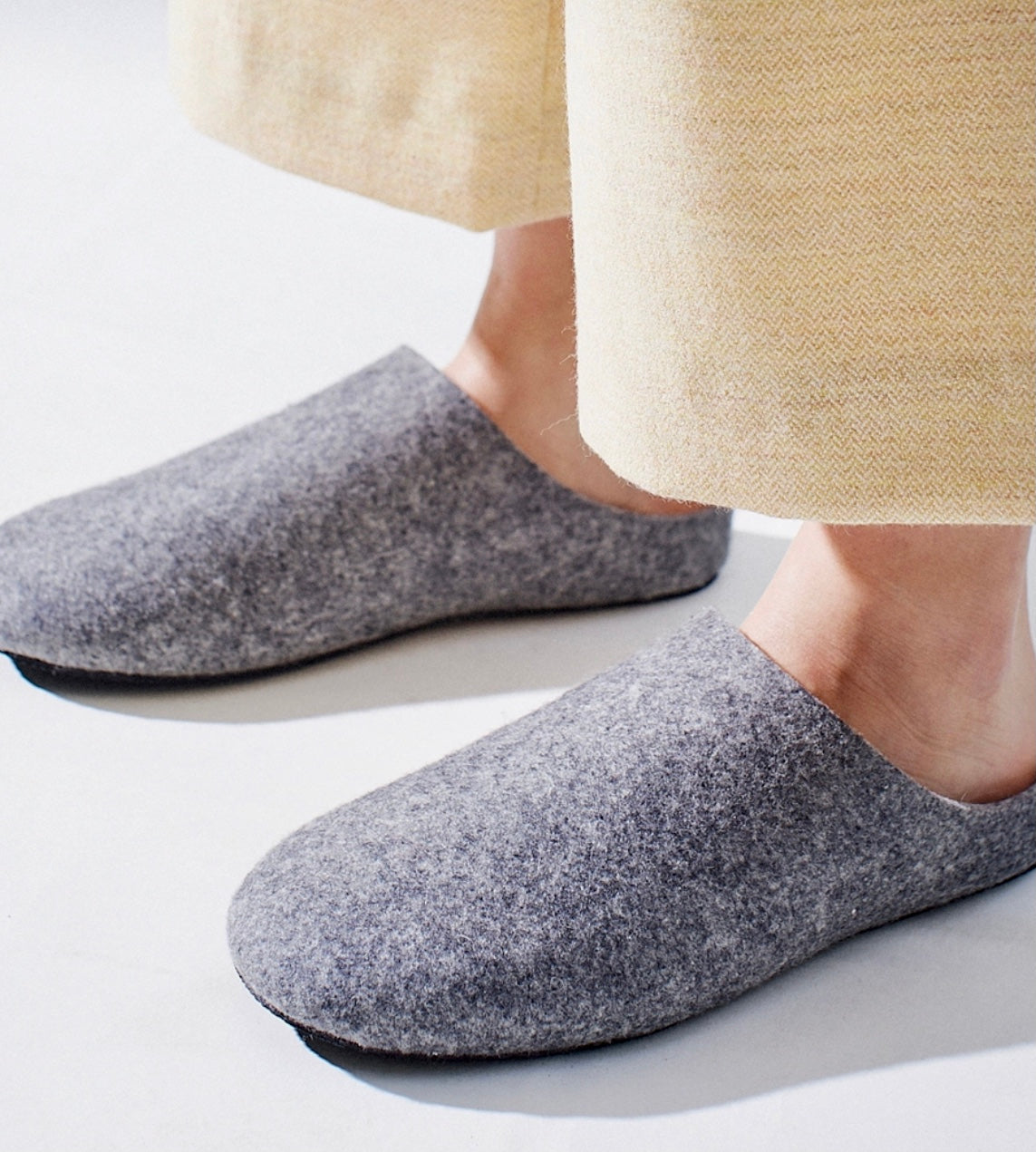 Alpaca Felt Slippers - “The Sophie” Handmade felt – SHED Chetwyn Farms